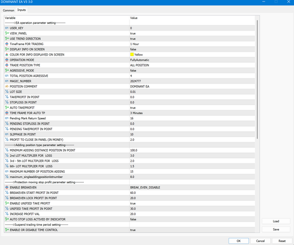 Dominant EA V3.0 MT5 NO DLL+Sets – Forexprism